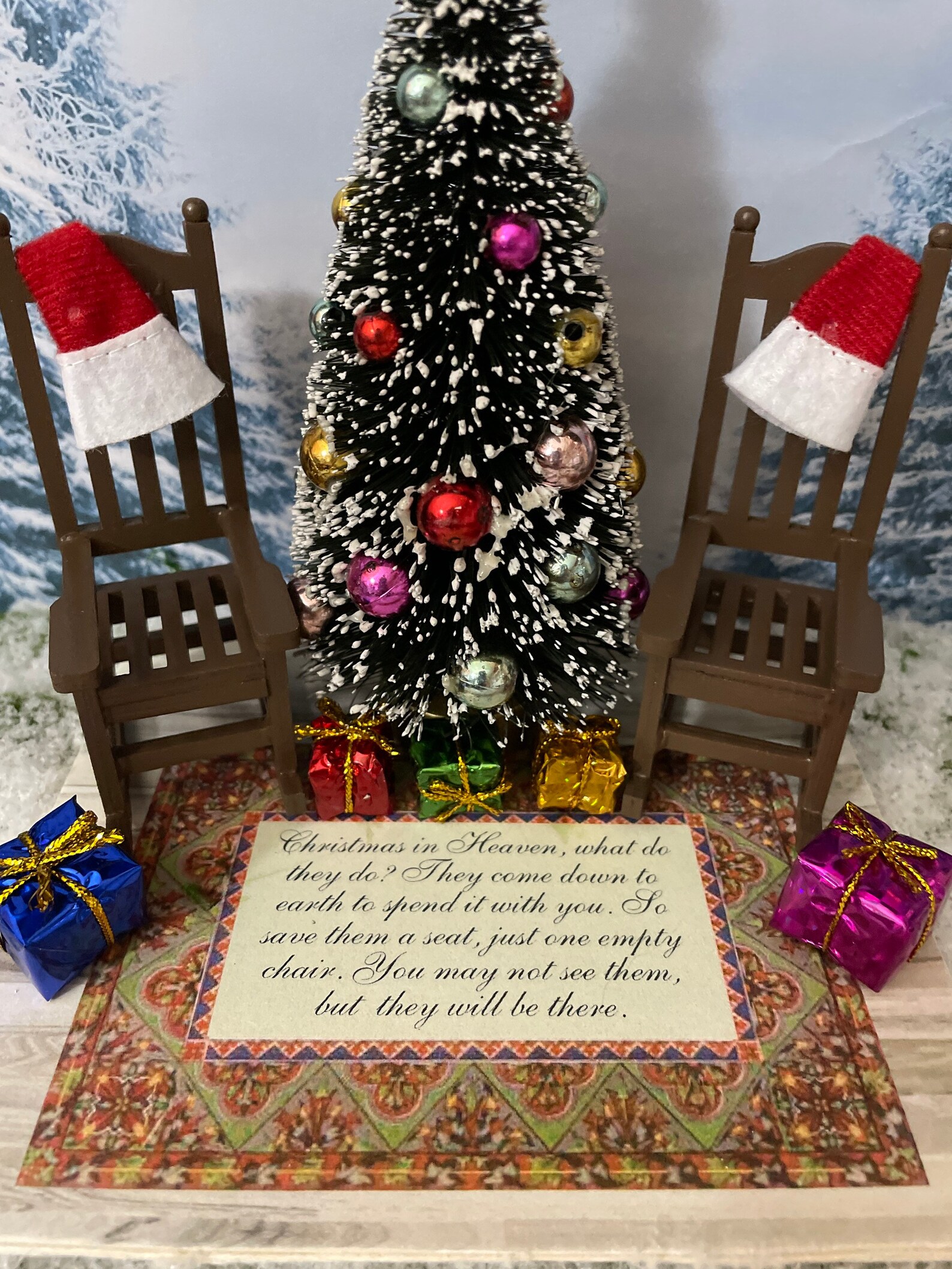 Christmas in Heaven Memorial Empty Chair Loved One in Heaven Christmas ...