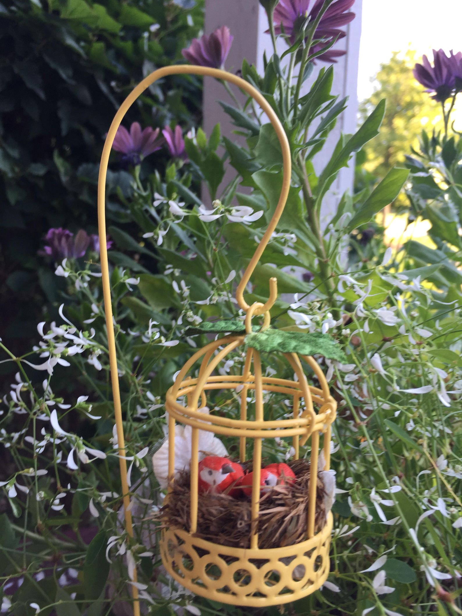 Adorable Yellow Mini Birdcage with Hinged Top and hook. A cute | Etsy