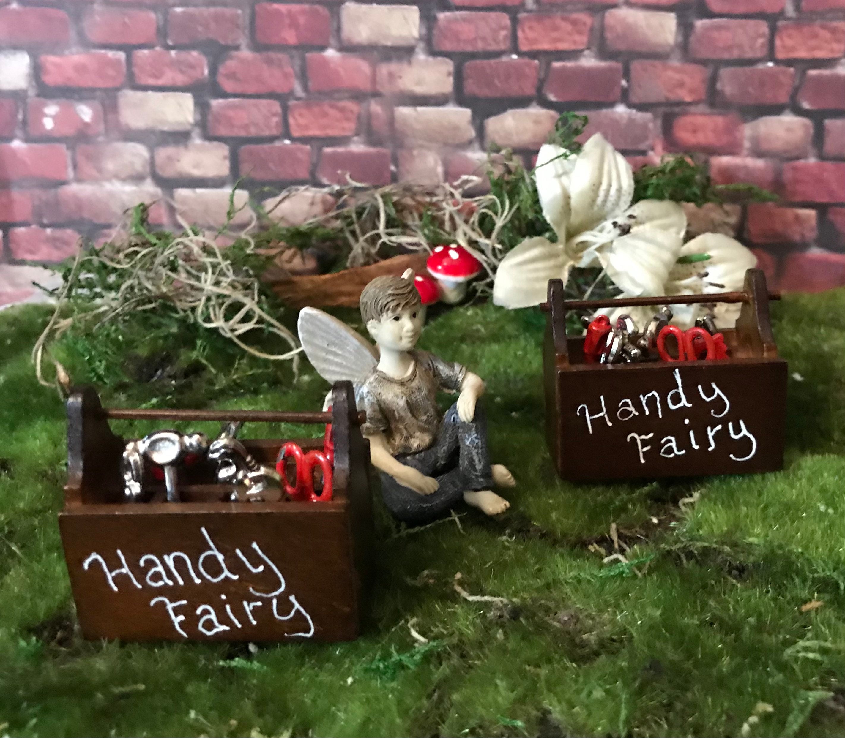 Handy Fairy Miniature Tool Box With Tools. Mini Tools Set of 8 | Etsy