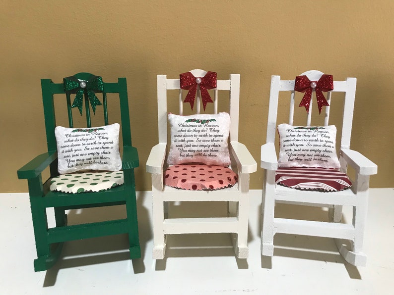 Christmas in Heaven Memorial Empty Chair Loved One in Heaven - Etsy ...