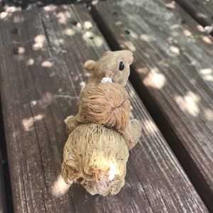 Little Sleeping Fairy on Squirrel. Fairy Garden Supplies, Outdoor ...