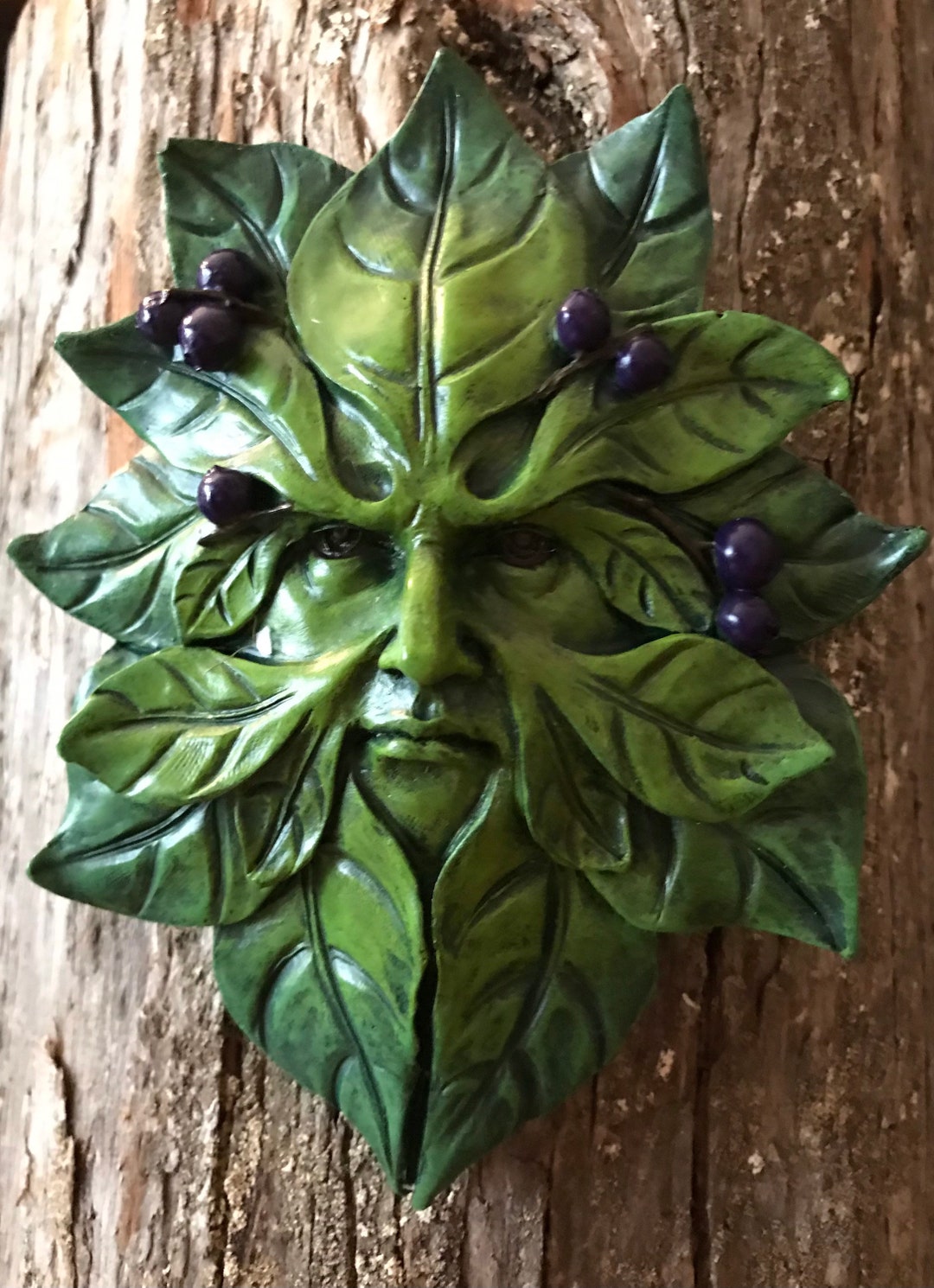 Blueberry Green Man Figure for Your Lawn Decor Fairy Garden Green Man ...