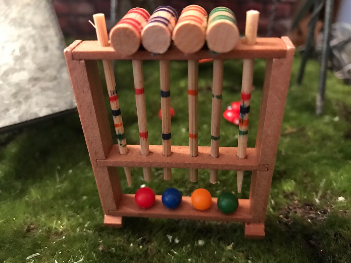 Miniature Croquet Set Fairy Playground Miniature Outdoor - Etsy