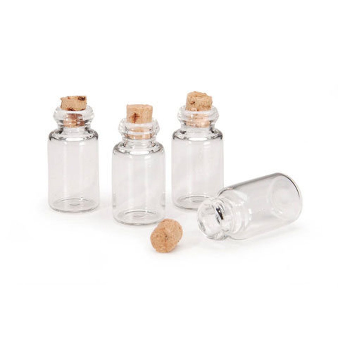 Miniature Bottles, Tiny Bottle With Cork Plug, Set of Four - Etsy