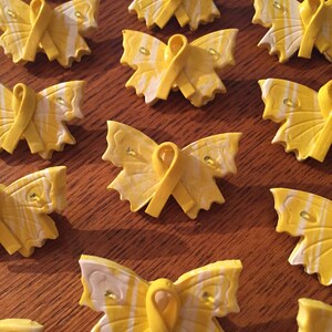 2.5' Bladder Cancer Bone Cancer Awareness Brooch Pin Yellow Ribbon ...