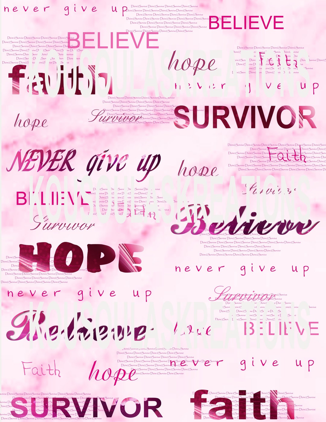 Custom Breast Cancer Scrapbook Paper, Cancer Survivor, Cancer Free ...