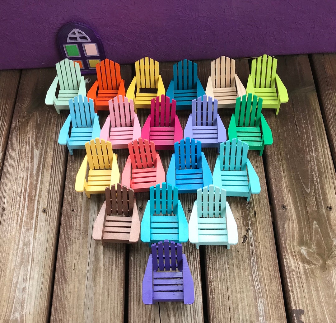 Mini Adirondack Chairs Various Colors, Adirondack Chairs, DIY Chairs ...
