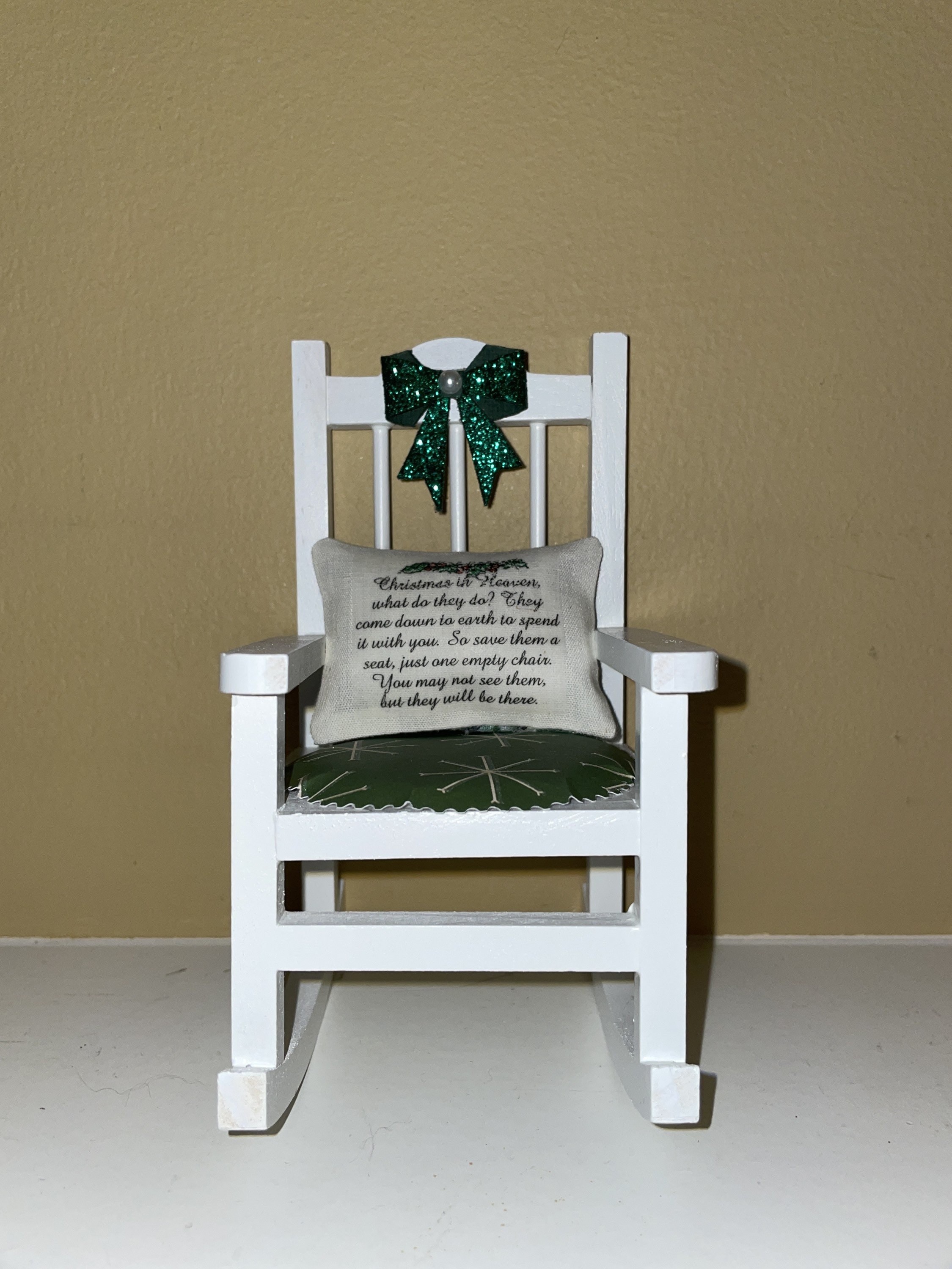 Christmas in Heaven Memorial Empty Chair Loved One in Heaven - Etsy