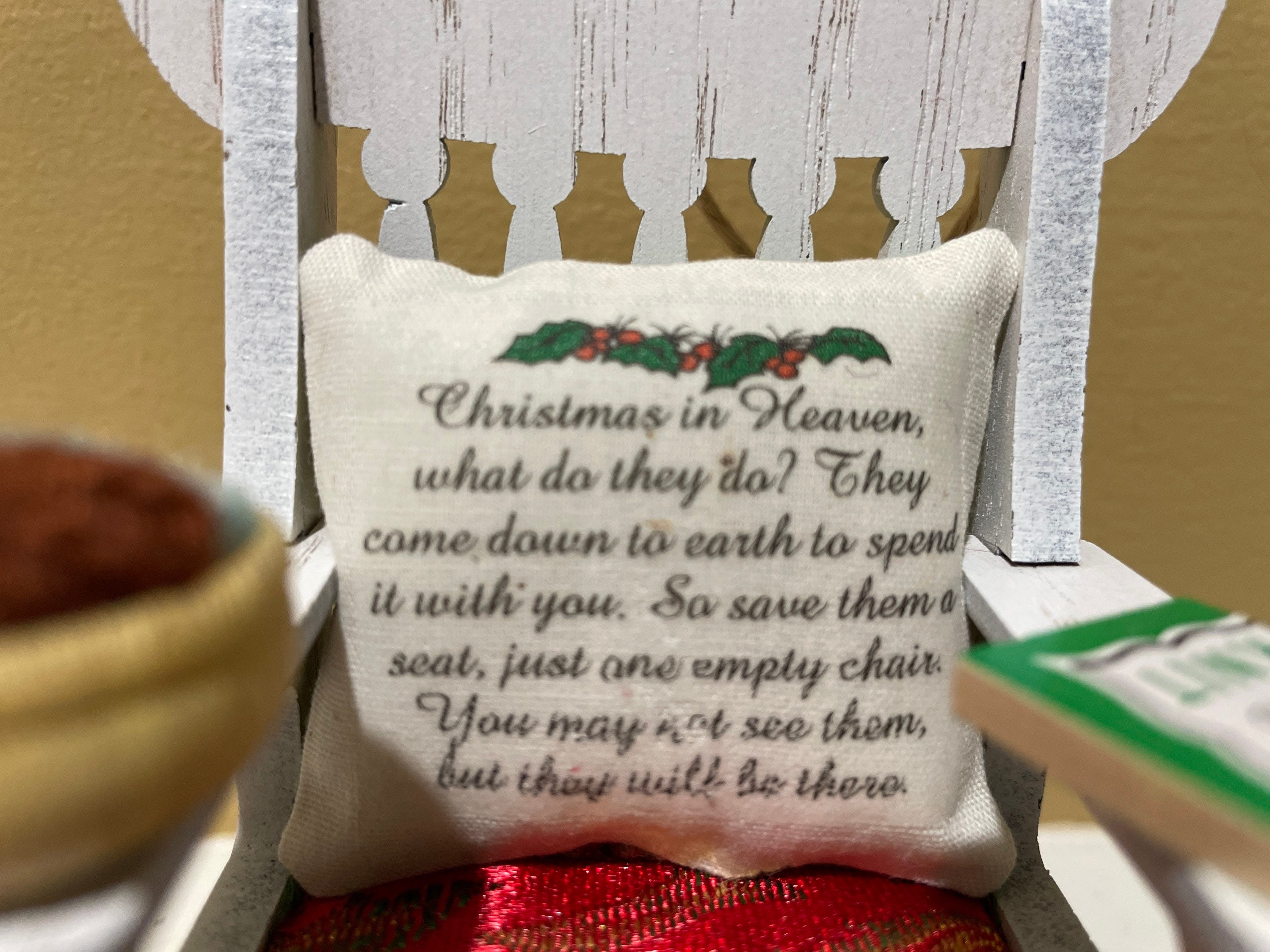 Christmas in Heaven Empty Chair Ornament for Knitters Grandma - Etsy
