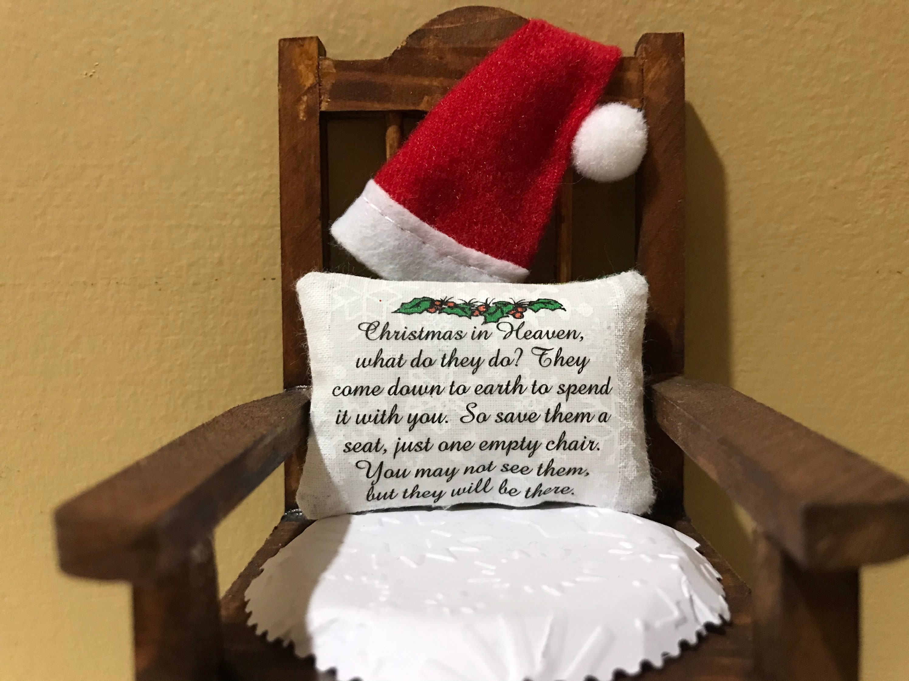 Christmas in Heaven Memorial Empty Chair Loved One in Heaven - Etsy