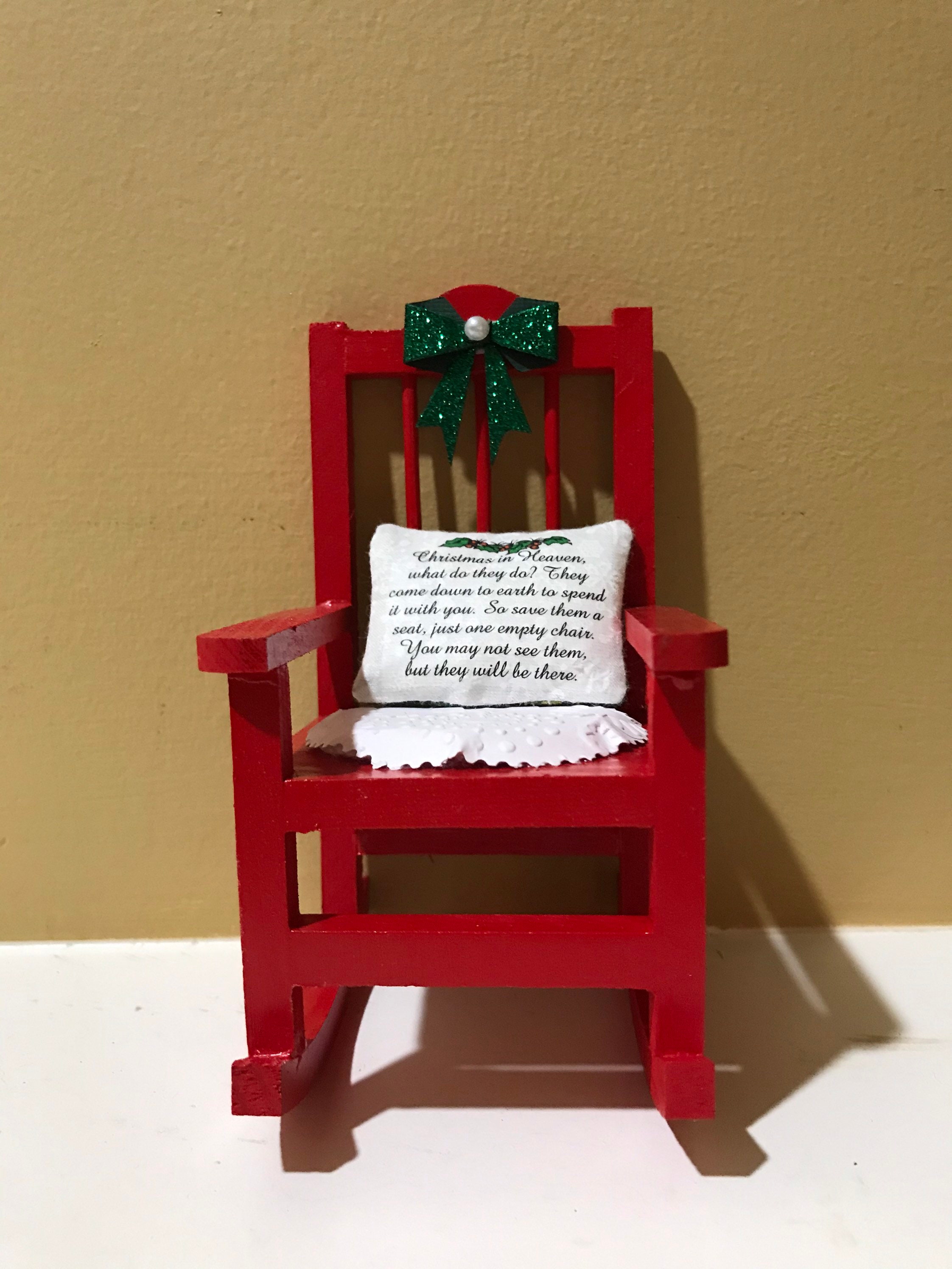 Christmas in Heaven memorial empty chair loved one in heaven | Etsy
