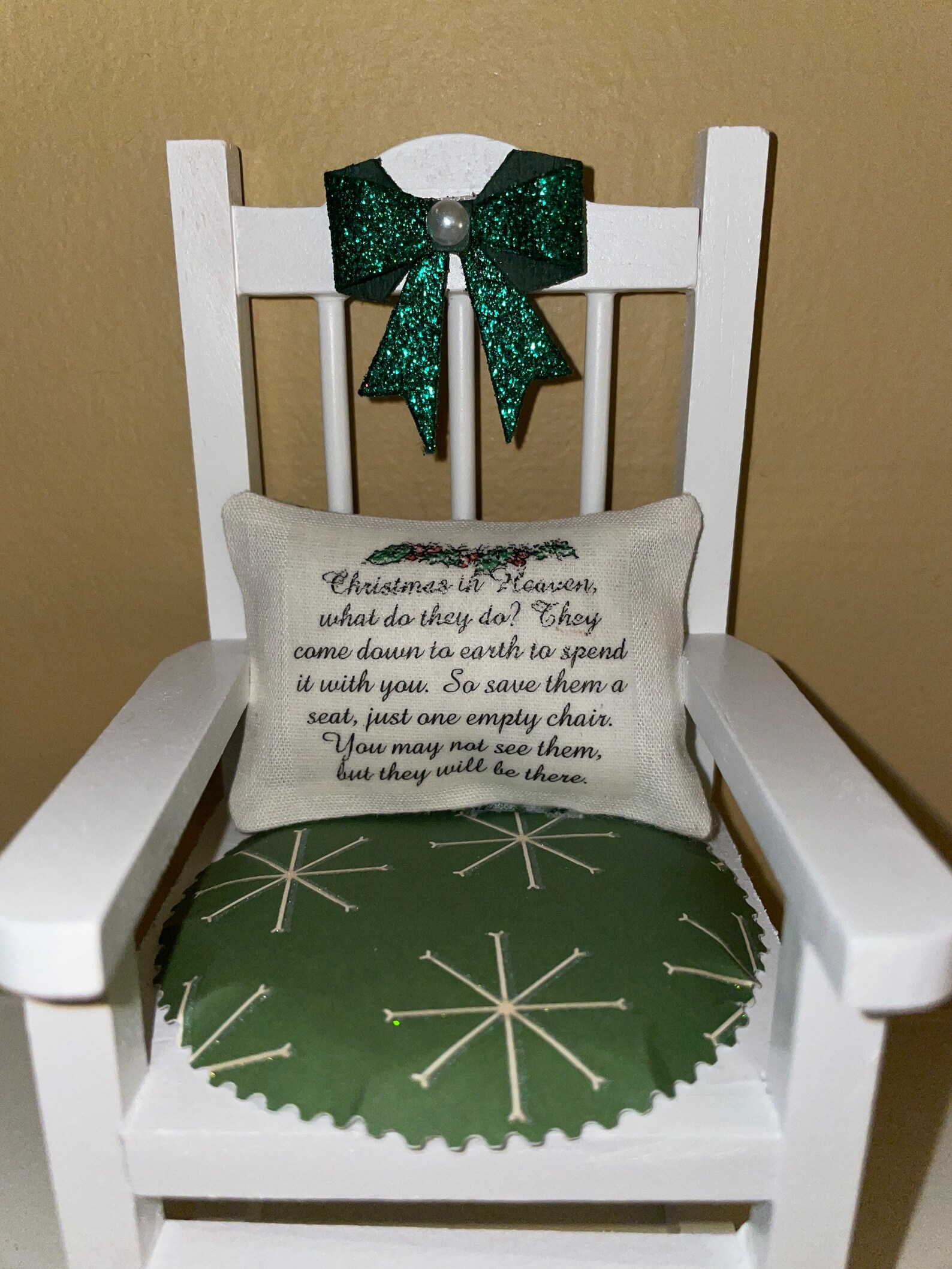 Christmas in Heaven Memorial Empty Chair Loved One in Heaven - Etsy