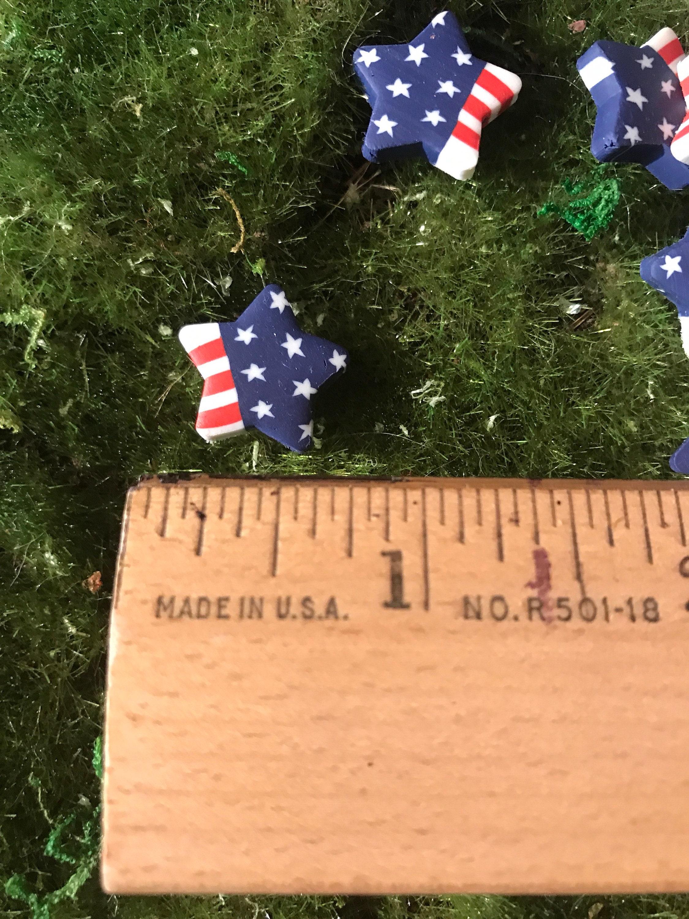 Red White & Blue Mini Stars Beads Miniature Flag Stars Star - Etsy