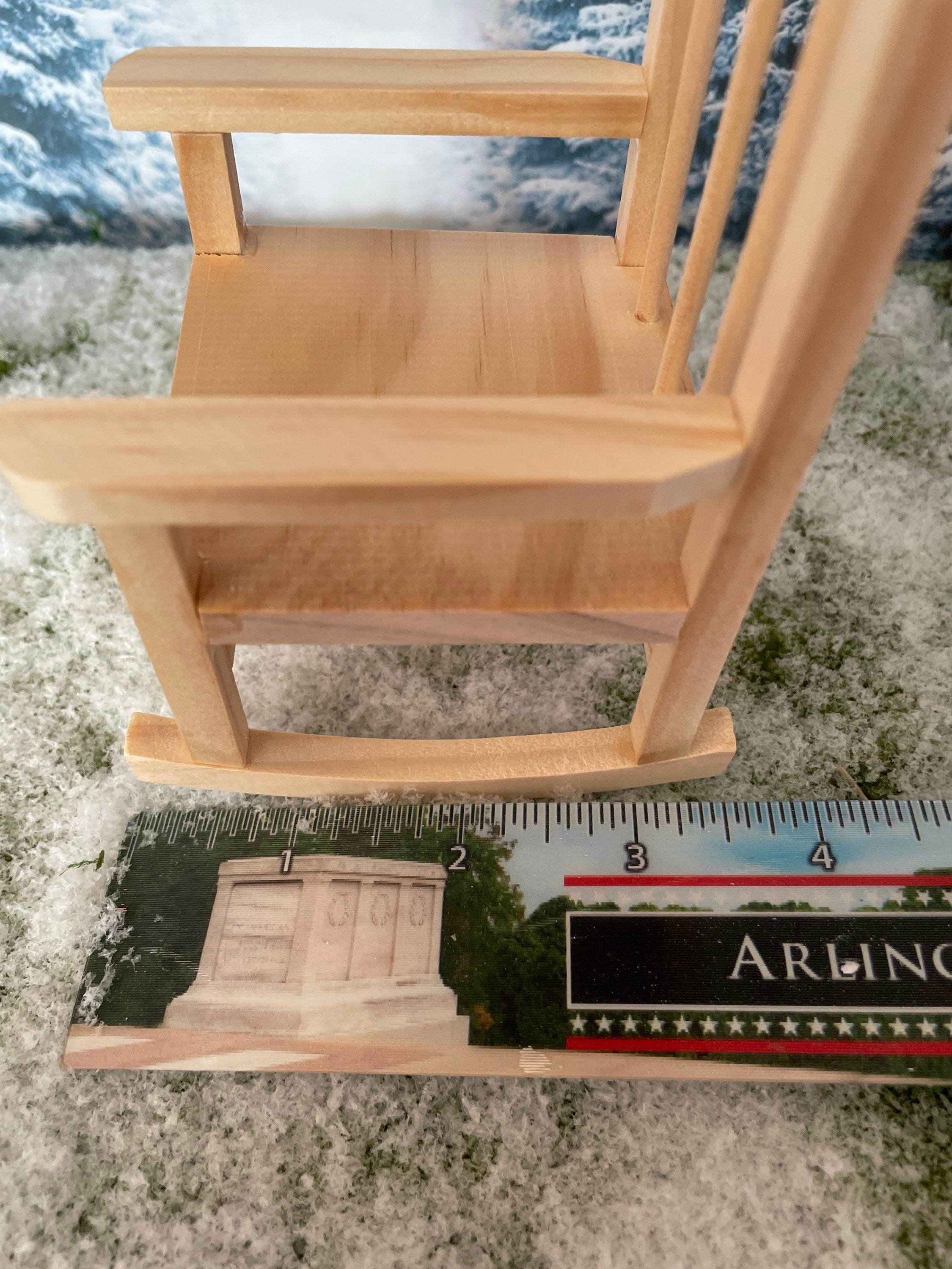 Miniature Wooden Rocking Chair for Crafting Empty Chair | Etsy