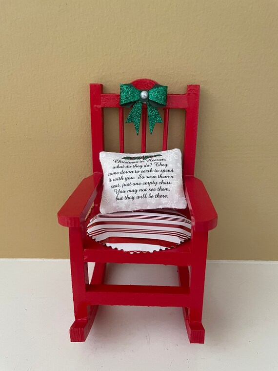 Christmas in Heaven Memorial Empty Chair Loved One in Heaven | Etsy