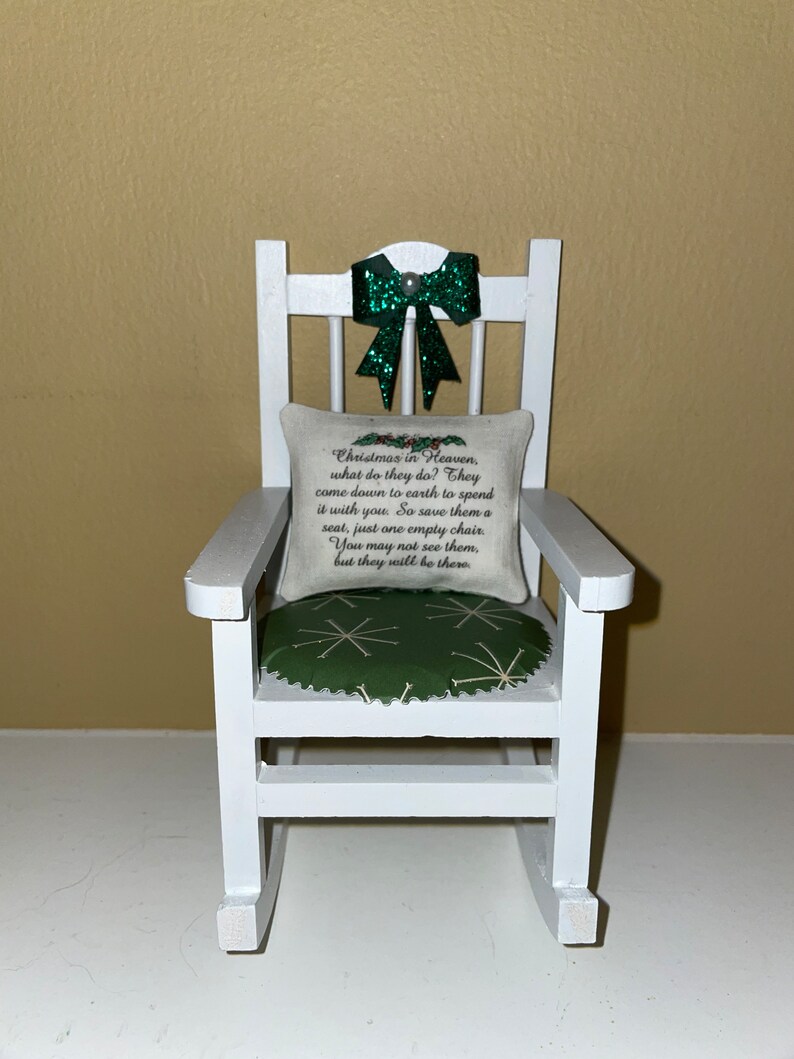 Christmas in Heaven Memorial Empty Chair Loved One in Heaven - Etsy