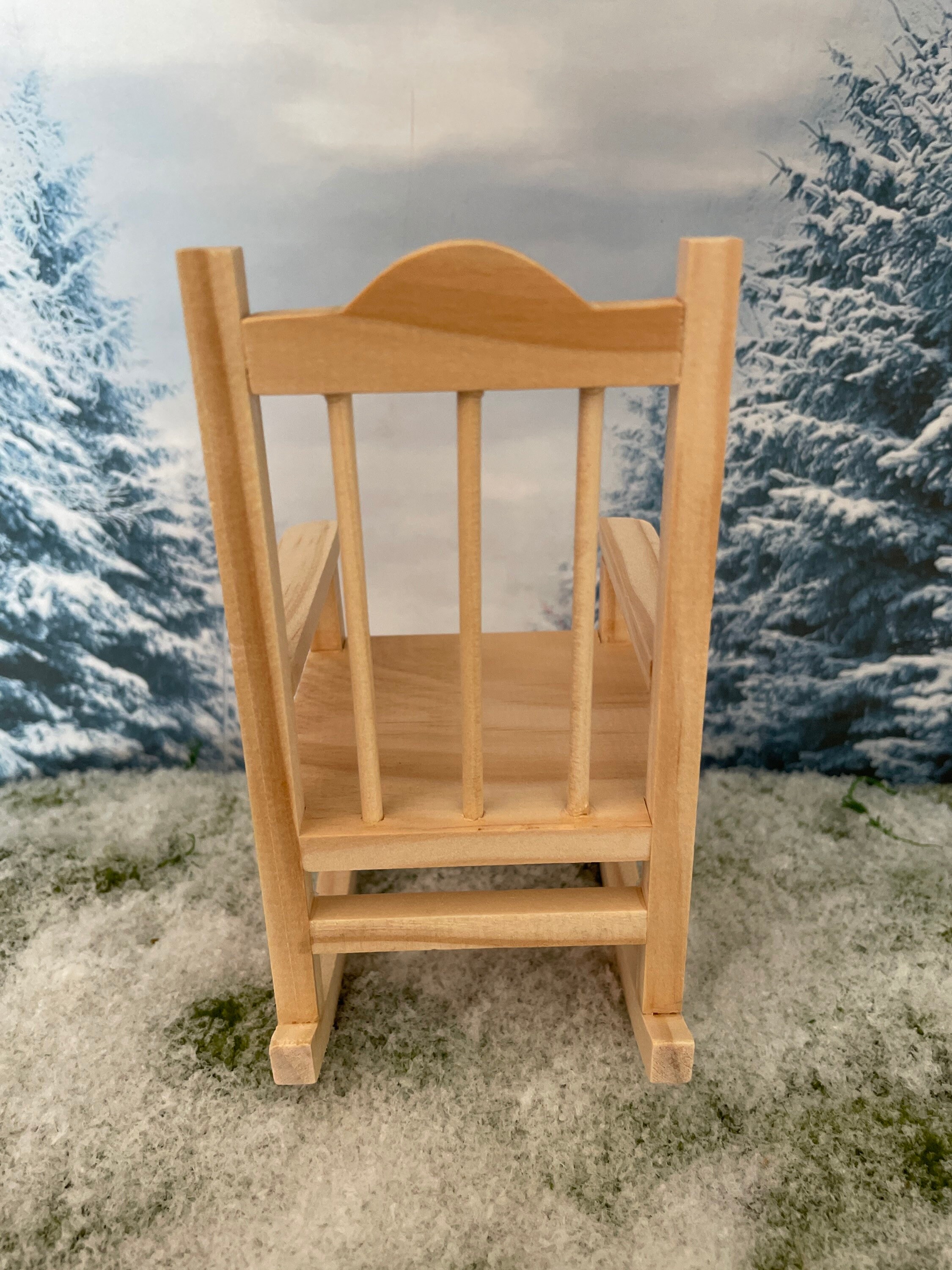 Miniature Wooden Rocking Chair for Crafting Empty Chair | Etsy