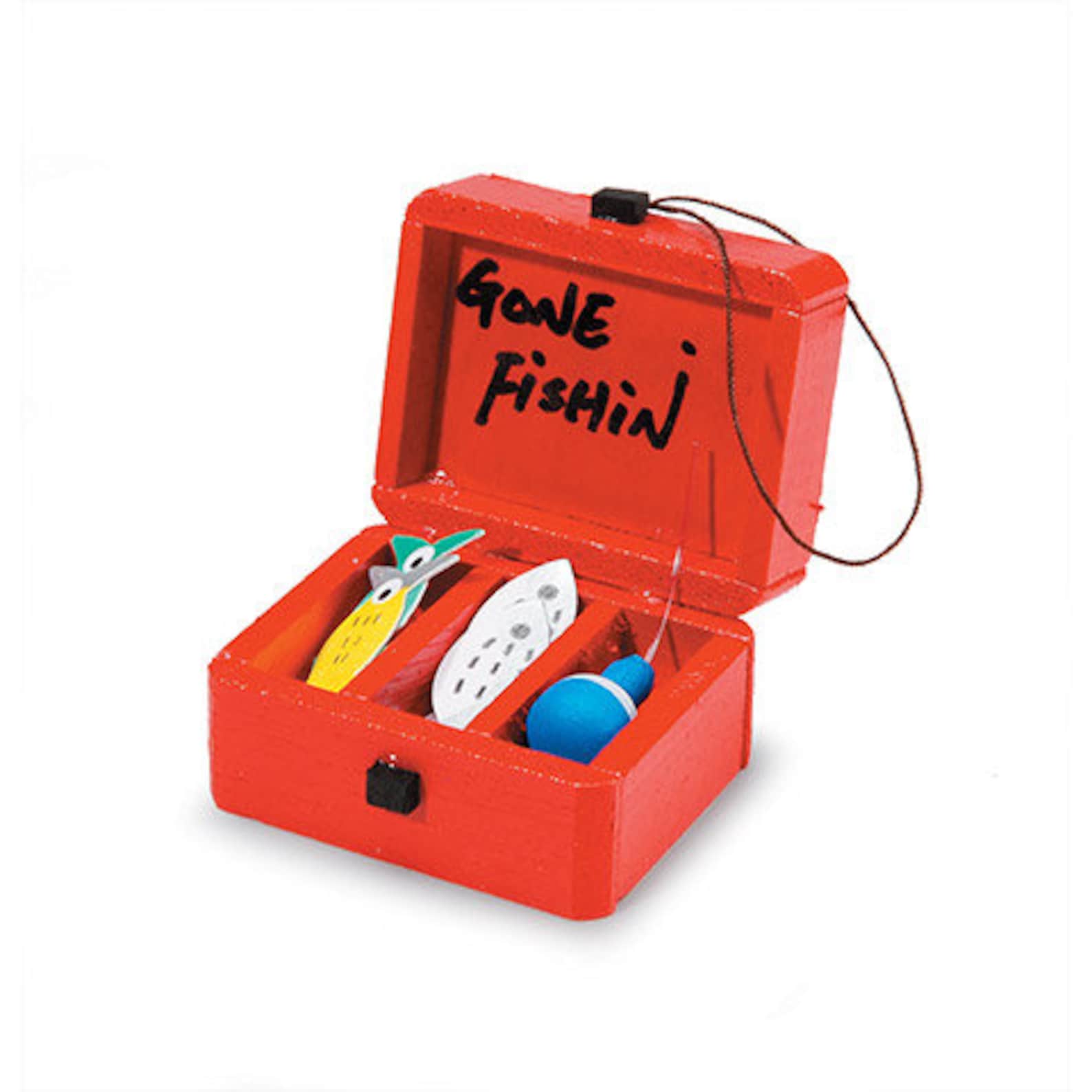 Miniature Tackle Box, Wooden Tackle Box, Fairy Tackle Box, Fishing ...