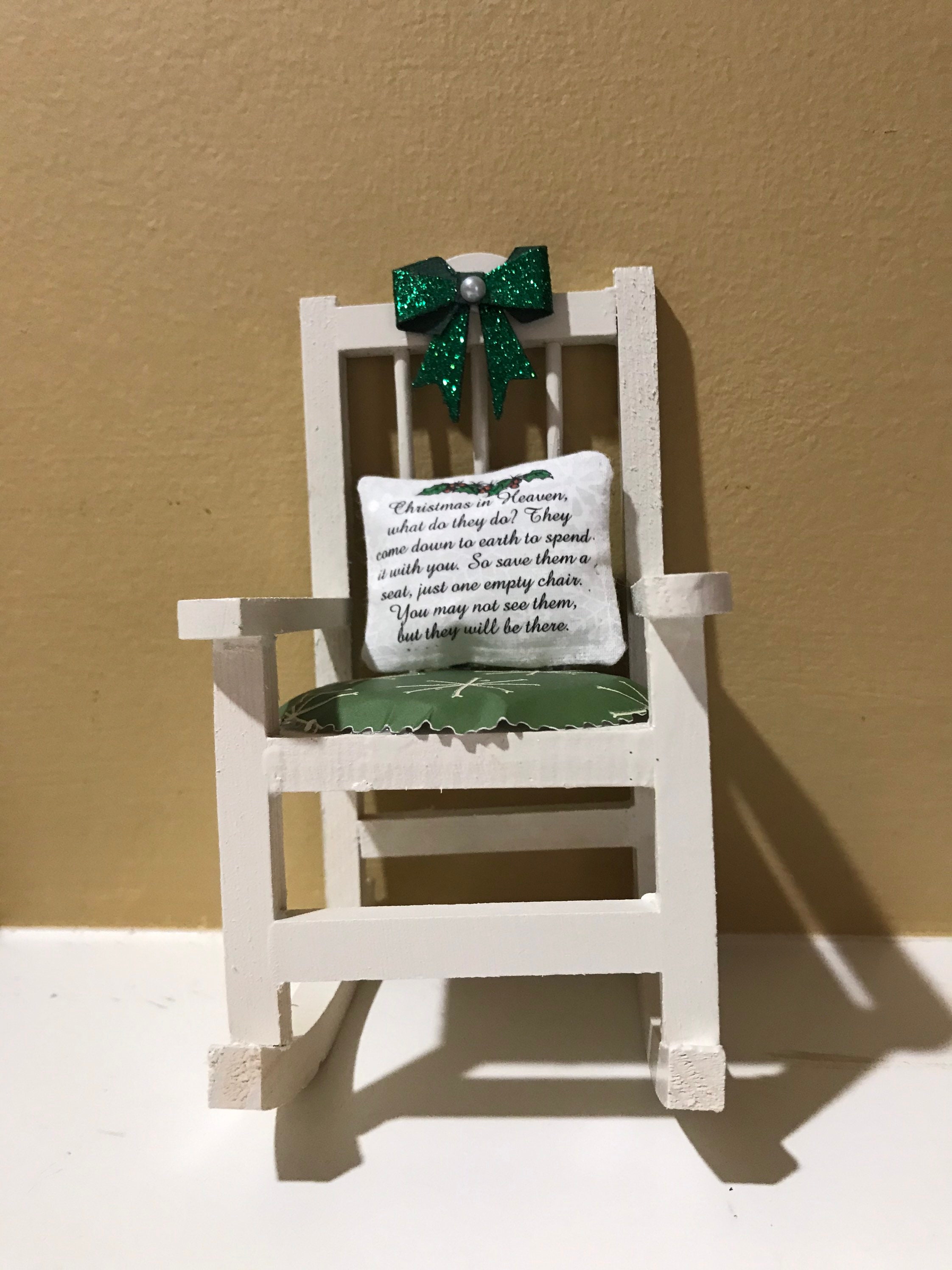 Christmas in Heaven memorial empty chair loved one in heaven | Etsy