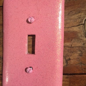 Pink Glitter Light Switchplate Glitter Toggle Cover Single Toggle Cover ...