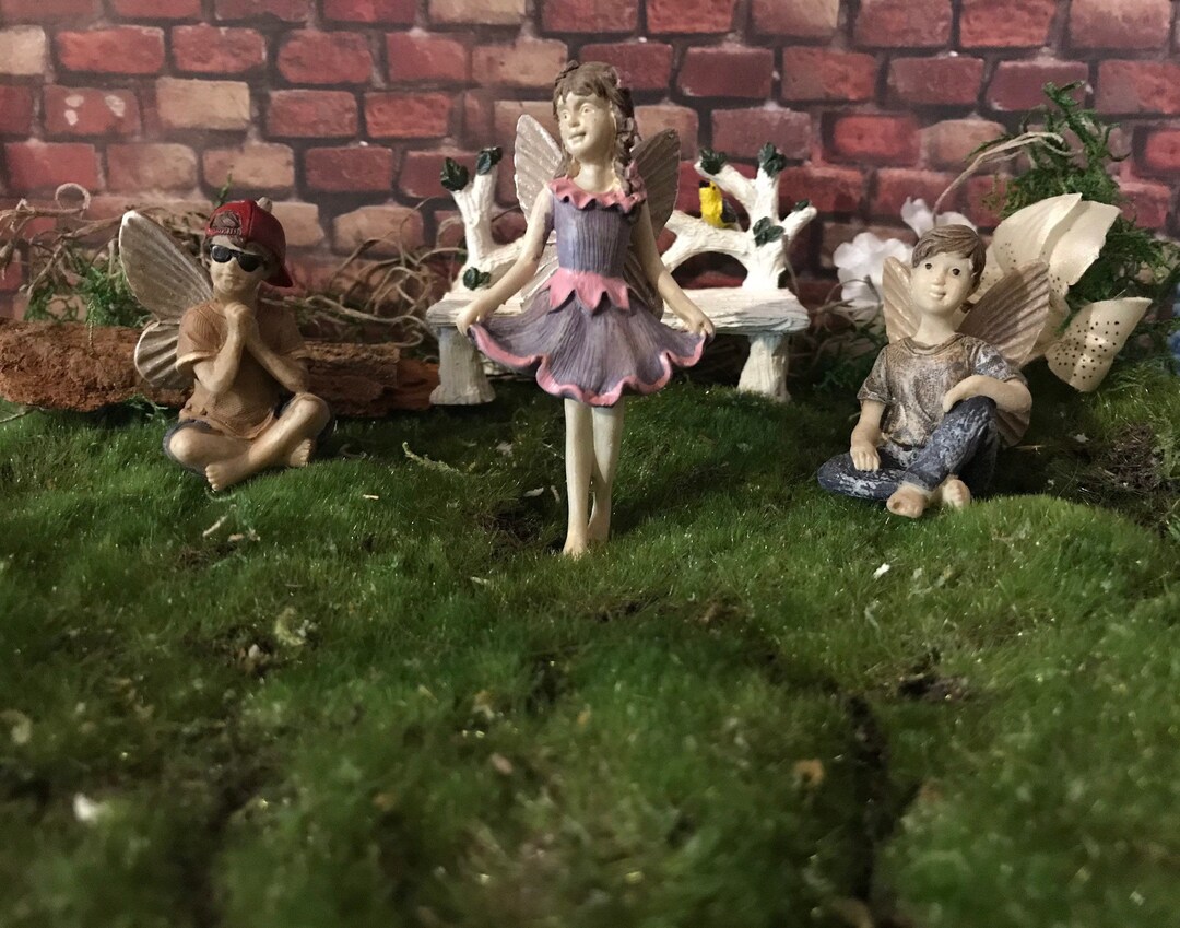 Sweet Fairy Girl on Pick, Youthful Fairy, Fairy Figurines, Fairy Garden ...