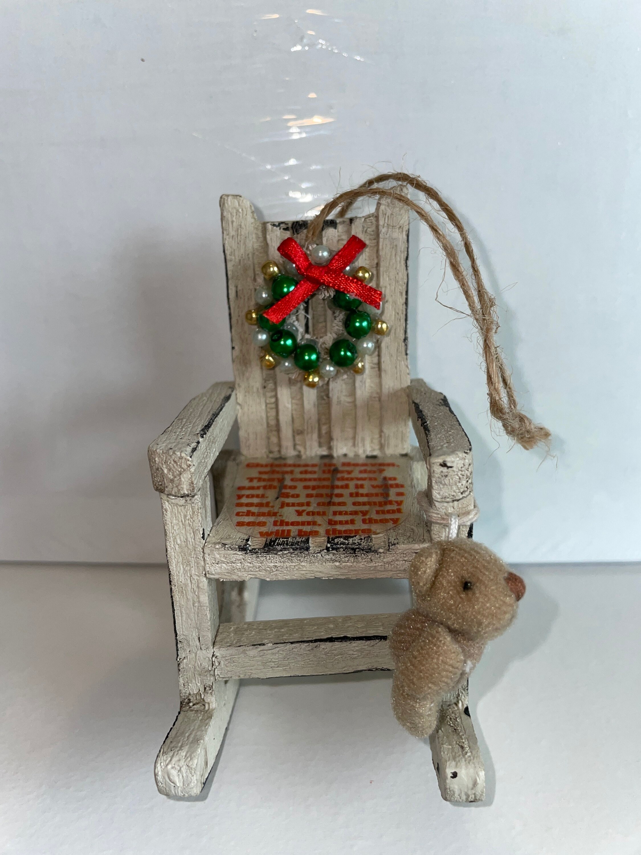 Christmas in Heaven Ornament Empty Chair Loved One in Heaven Christmas ...