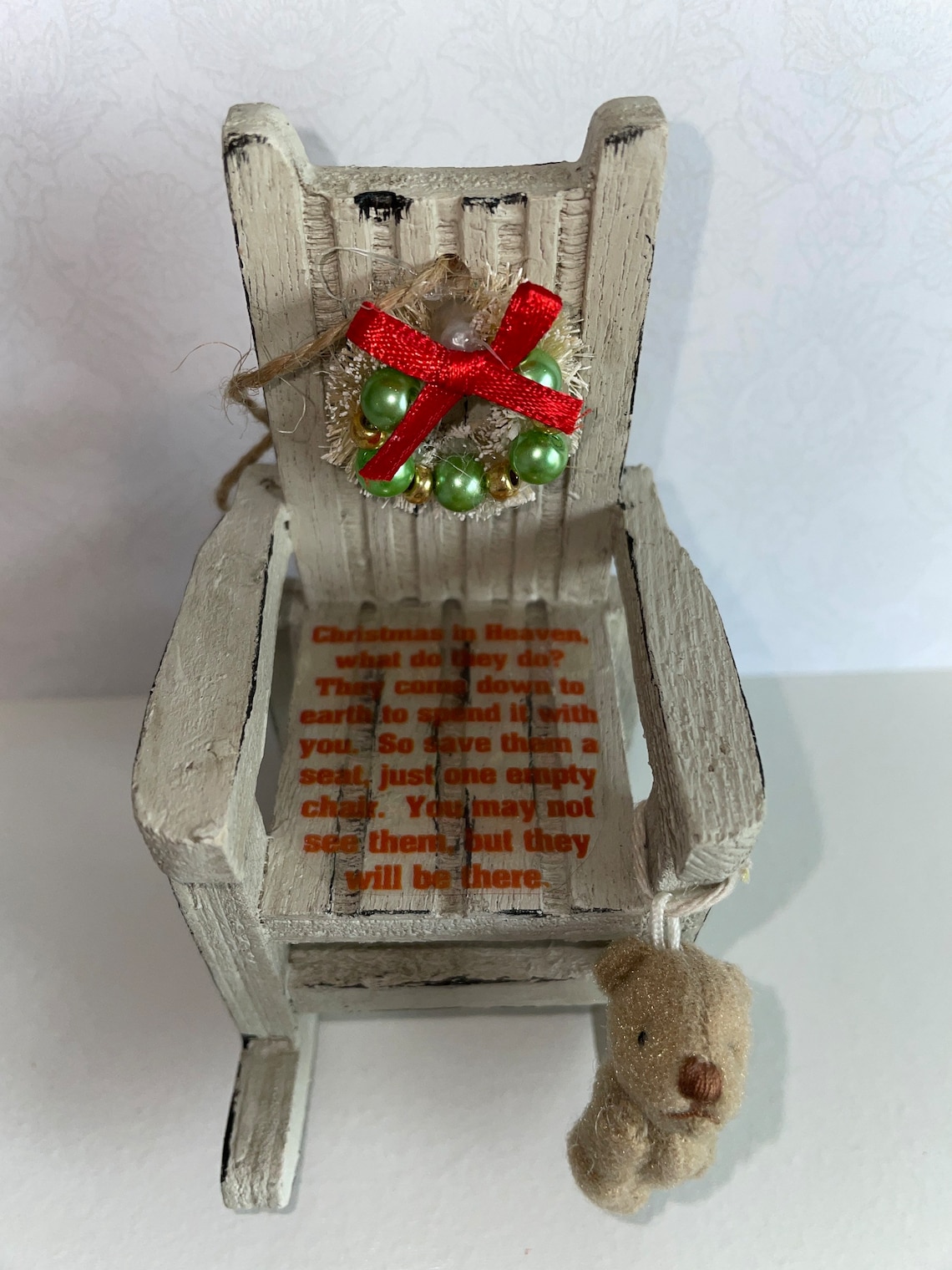 Christmas in Heaven Ornament Empty Chair Loved One in Heaven Christmas ...