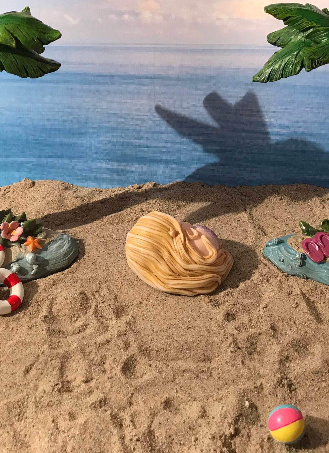 Beautiful sleeping mermaid miniature mermaid miniature beach | Etsy