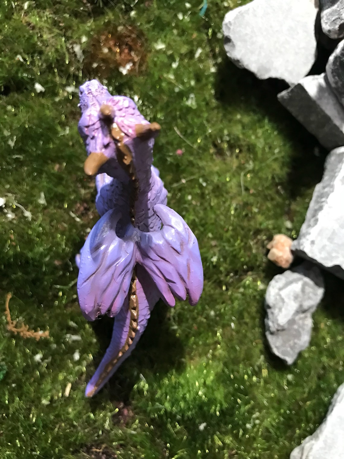 Miniature Dragon, Fairy Garden Dragon, Miniature Purple Dragon ...