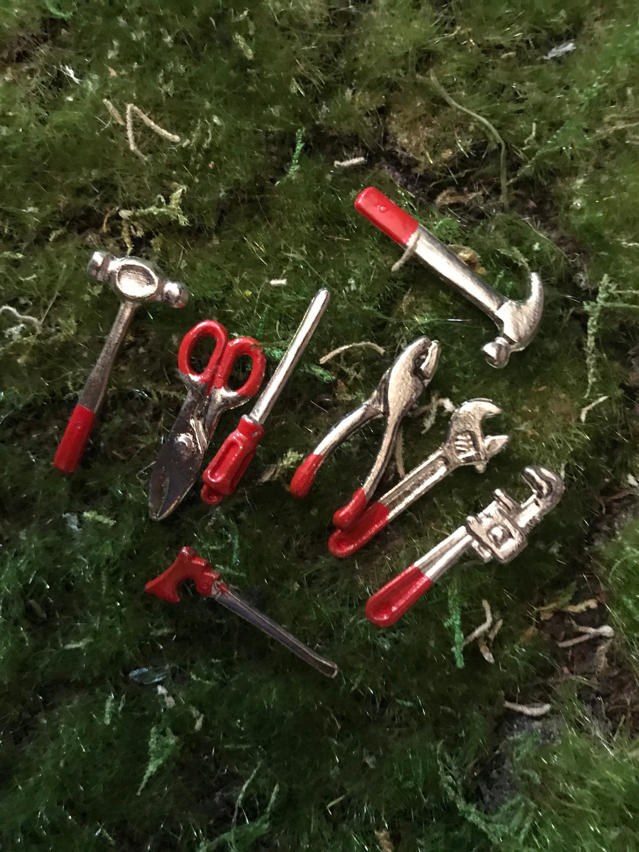 Handy Fairy Miniature Tool Box With Tools. Mini Tools Set of 8 | Etsy