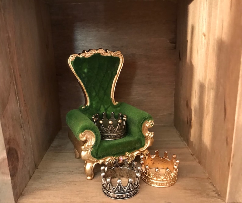 Fairy Crown, Tiny Gold Crown, Tiny King Crown, Miniature Crown, Fantasy ...