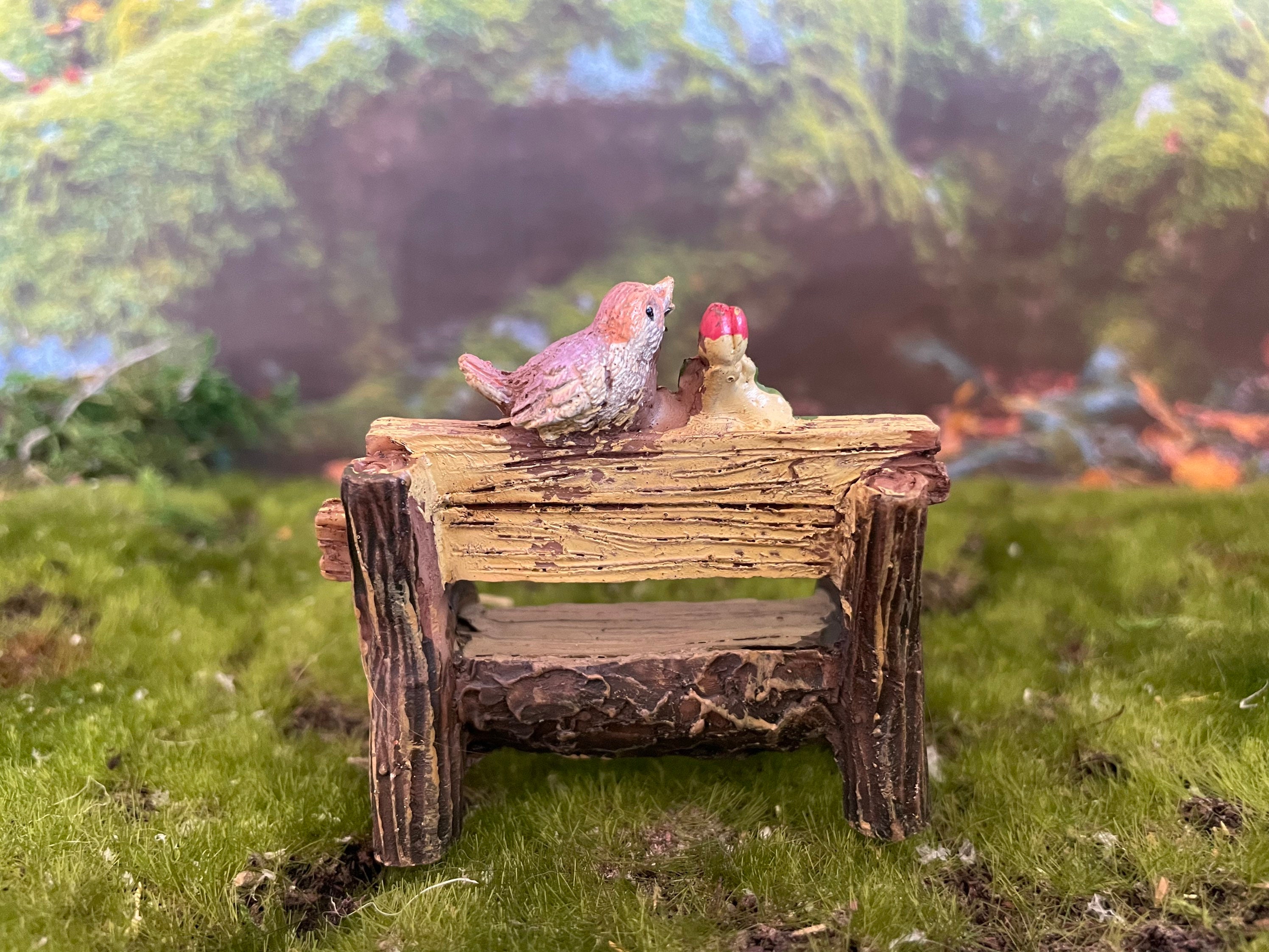 Miniature Woodland Bench Fairy Garden Bench Miniature Bench. - Etsy