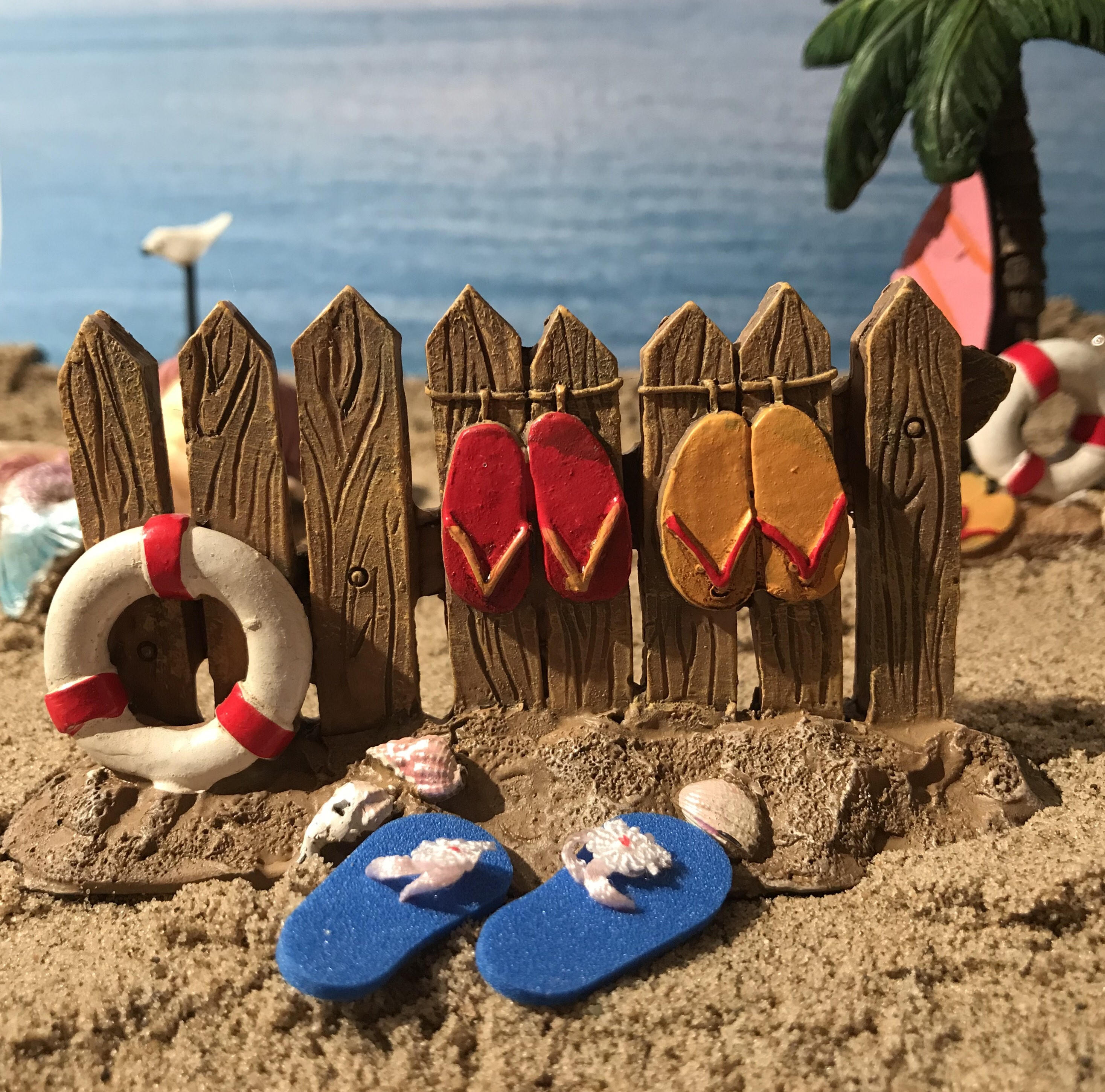 Fairy Garden Mermaid Mini Beach Scene Miniature Beach Fence - Etsy