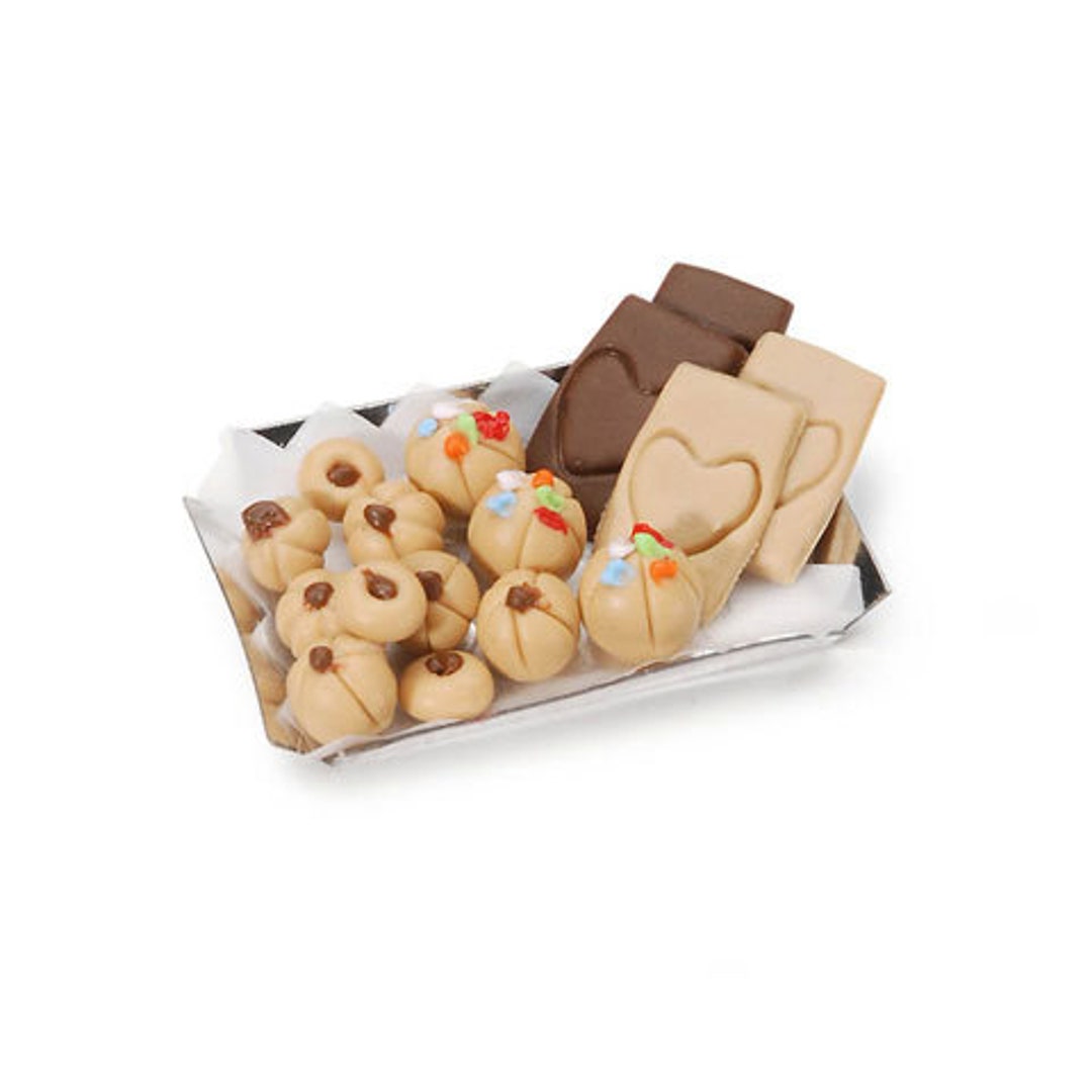 Miniature Cookie Tray With Assorted Cookies Dollhouse Miniatures, Mini ...
