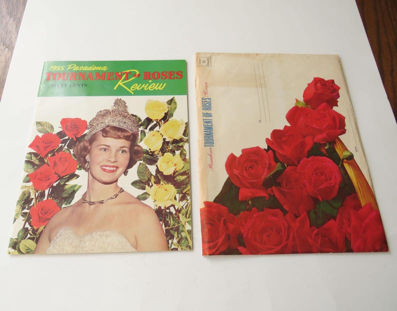 Vintage 1955 Rose Parade Review Pasadena Tournament of Roses Magazine ...