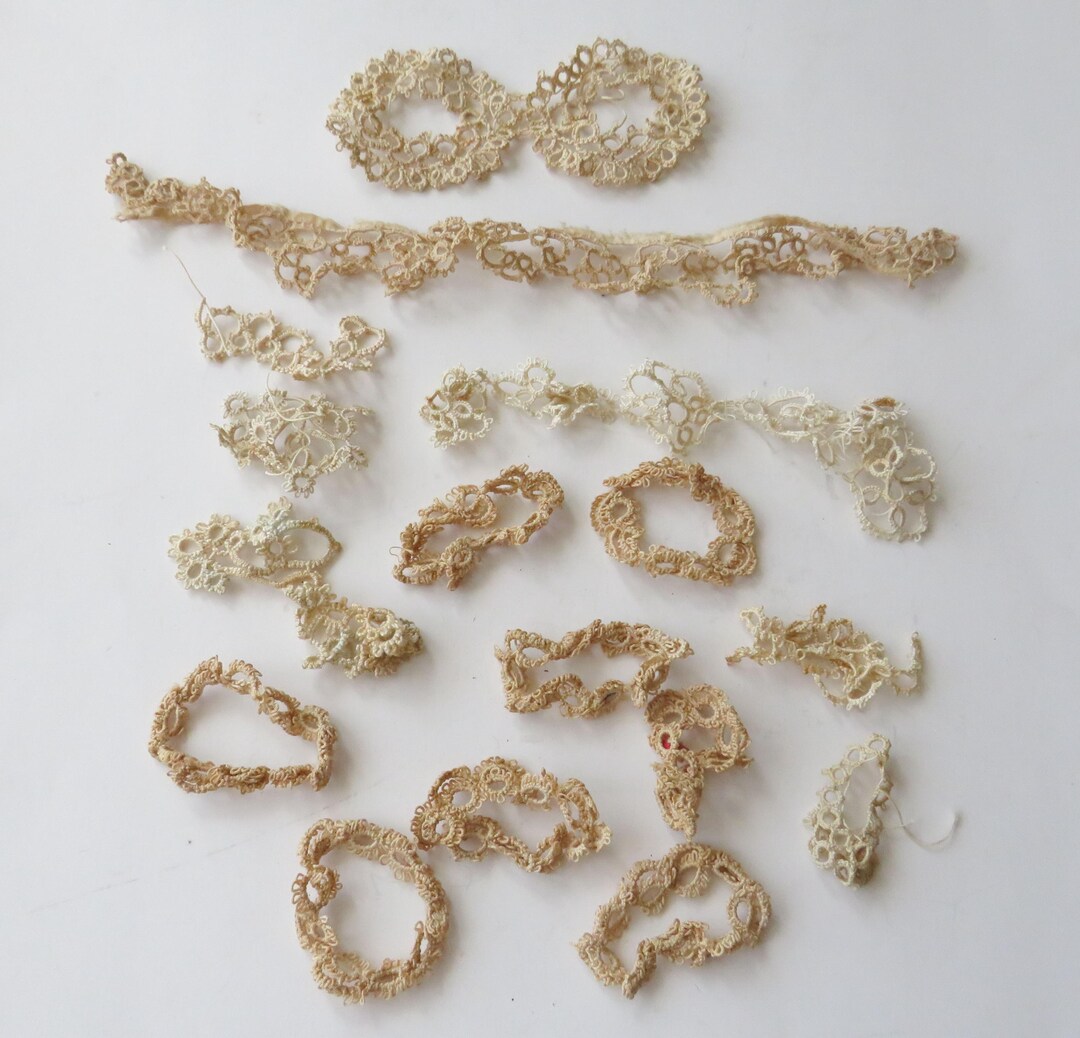 Lot Antique Tatting Bits Pieces Tatted Vintage - Etsy