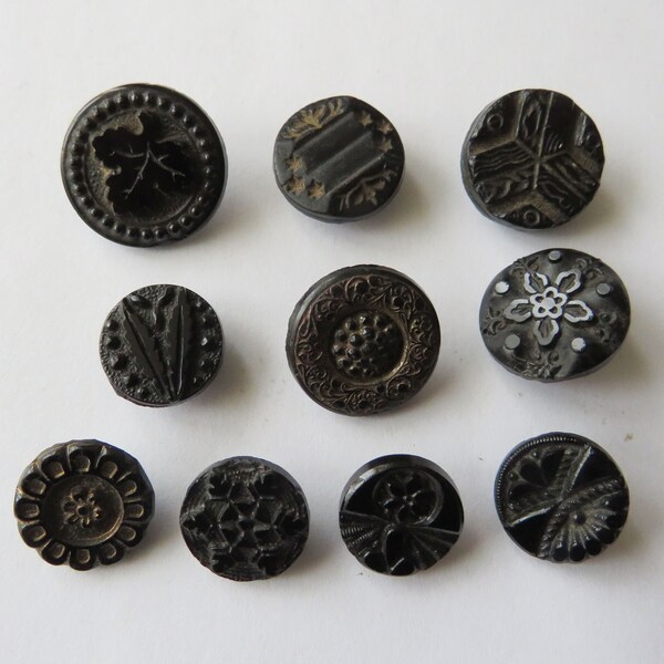 Antique Glass Buttons - Etsy