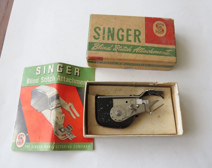Vintage Singer Blind Stitch Attachment Sewing Machine Box Boxed ...