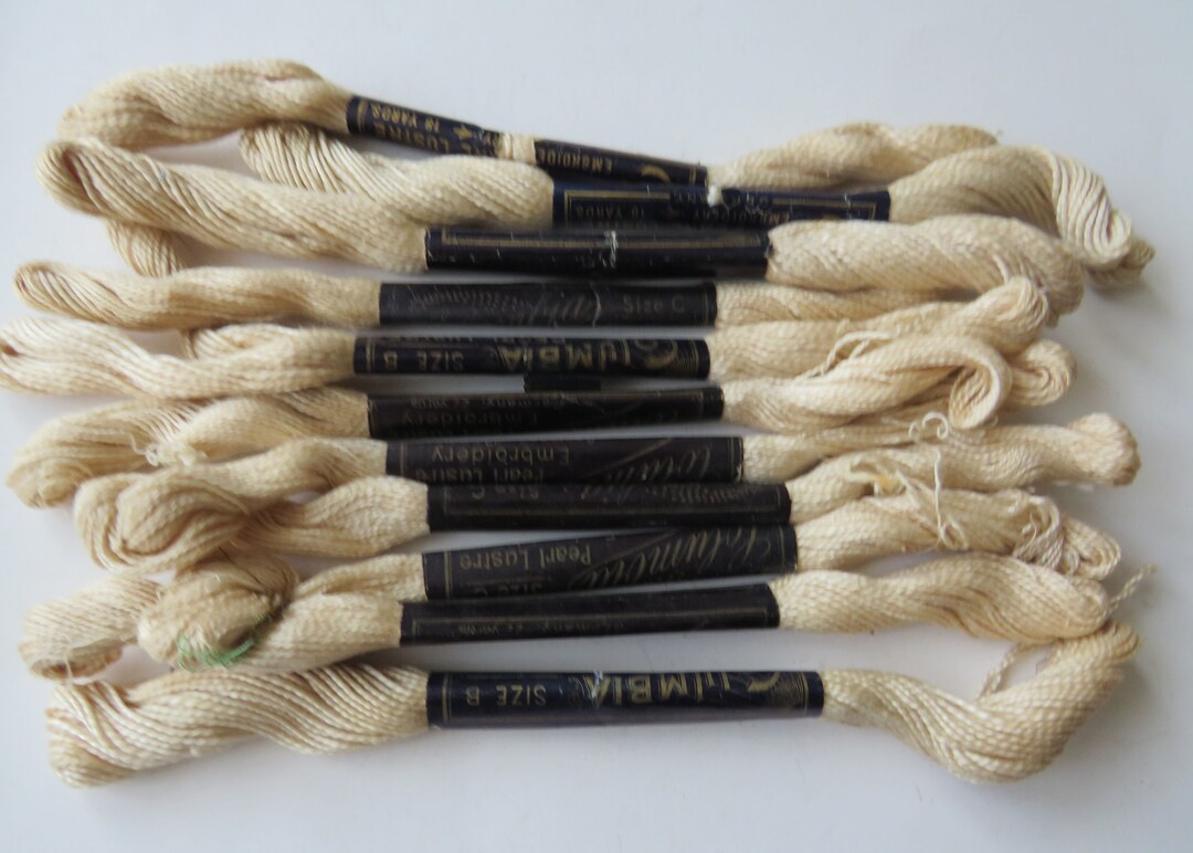 Lot Vintage 11 Columbia Floss Pearl Lustre Embroidery Germany Size B ...