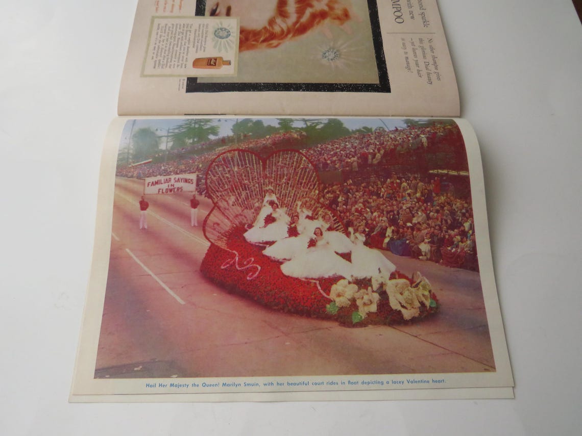 Vintage 1955 Rose Parade Review Pasadena Tournament of Roses Magazine ...