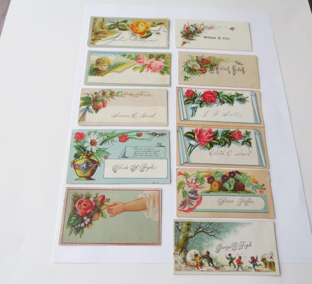 Lot 11 Antique Calling Cards Vintage - Etsy