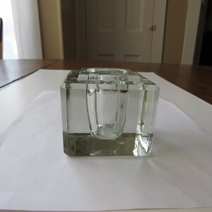 Antique Square Glass Ink Well Inkwell Vintage - Etsy
