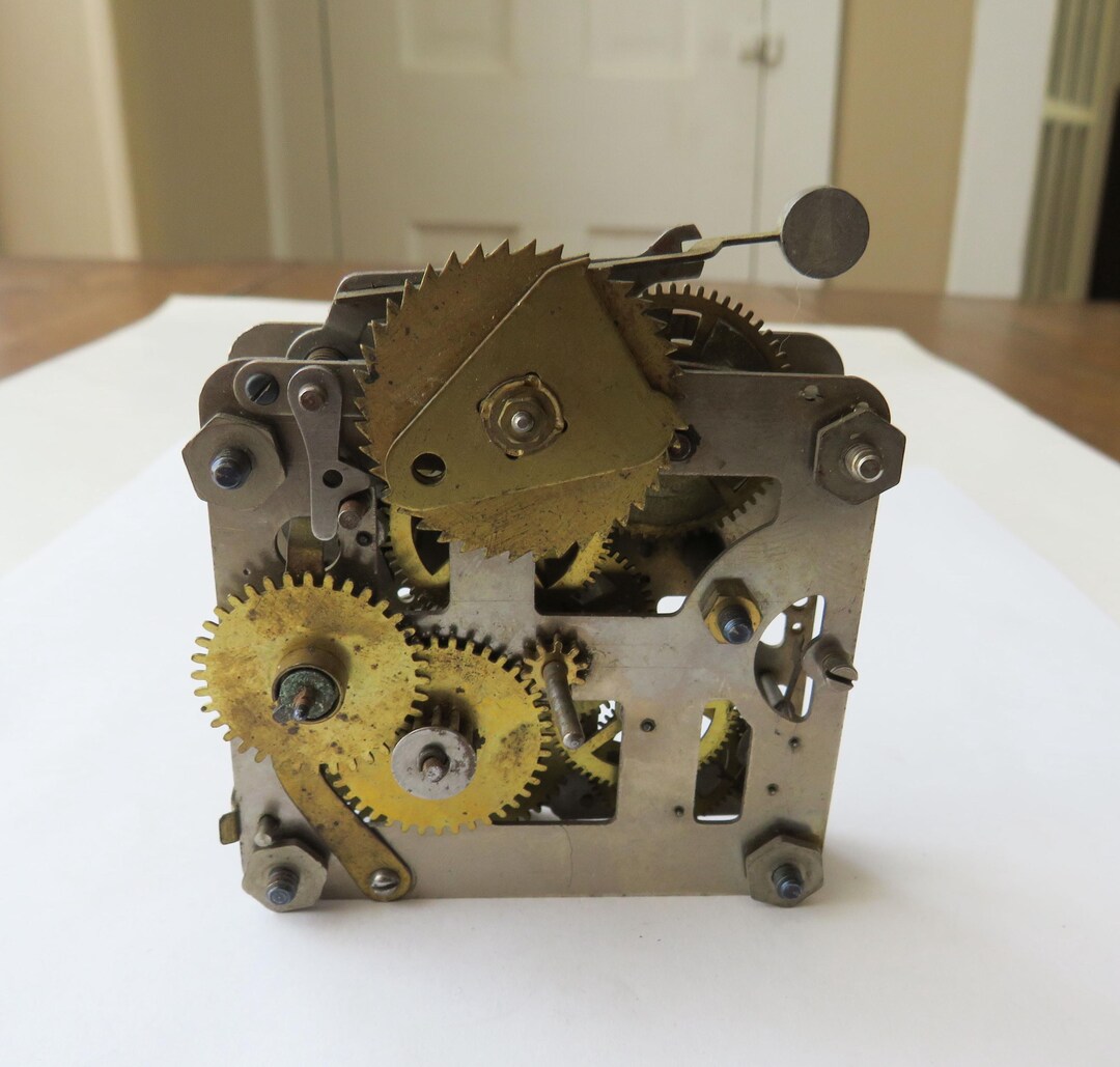 Vintage Small Clock Movement Gears Clockworks Part Steampunk Altered ...
