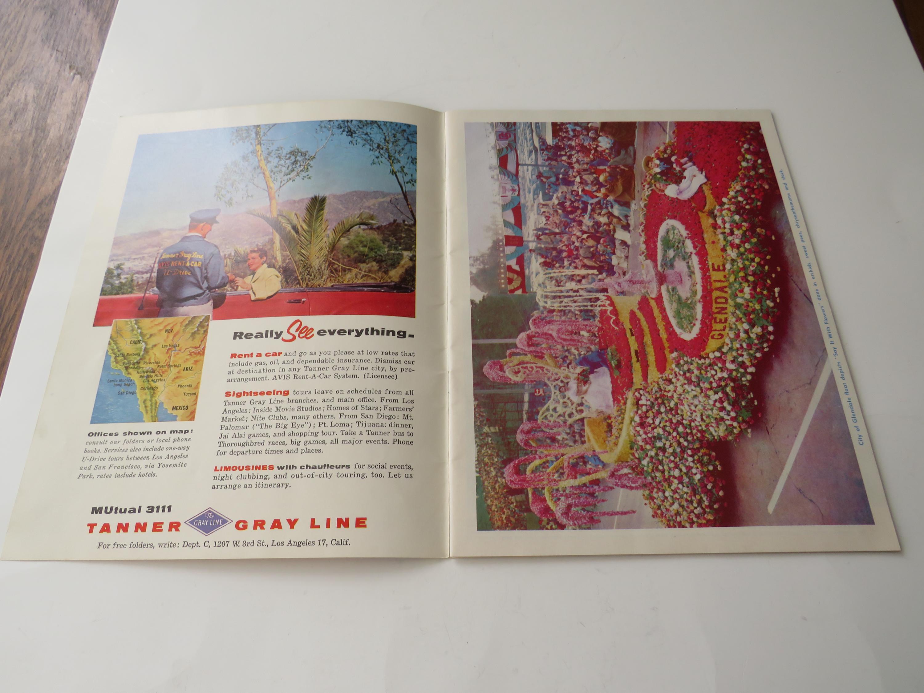 Vintage 1955 Rose Parade Review Pasadena Tournament of Roses Magazine ...