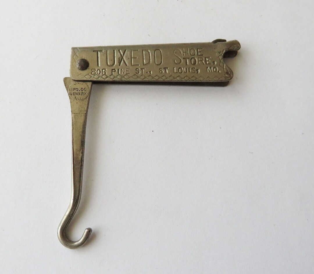 Antique Folding Button Hook Tuxedo Shoe Store St Louis MO - Etsy