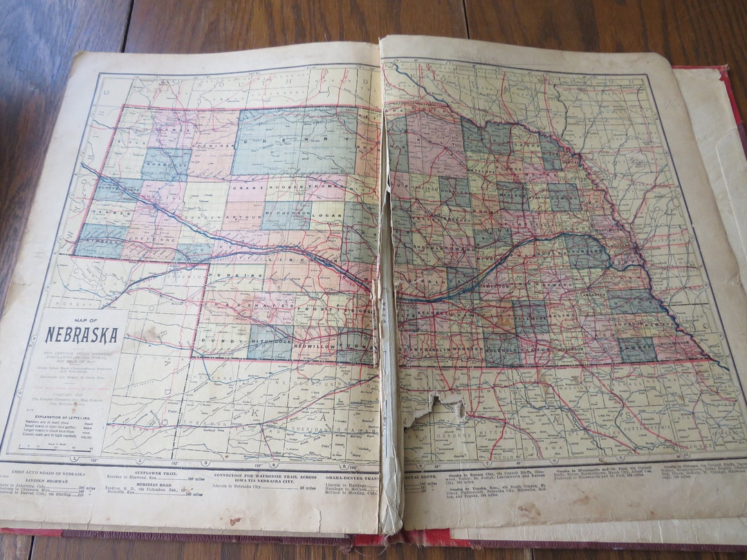 Antique Plat Book Maps Atlas 1920 Sherman County NE Civil War History ...