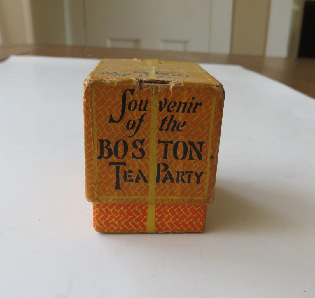 Vintage Boston Tea Party Souvenir Box History Page - Etsy