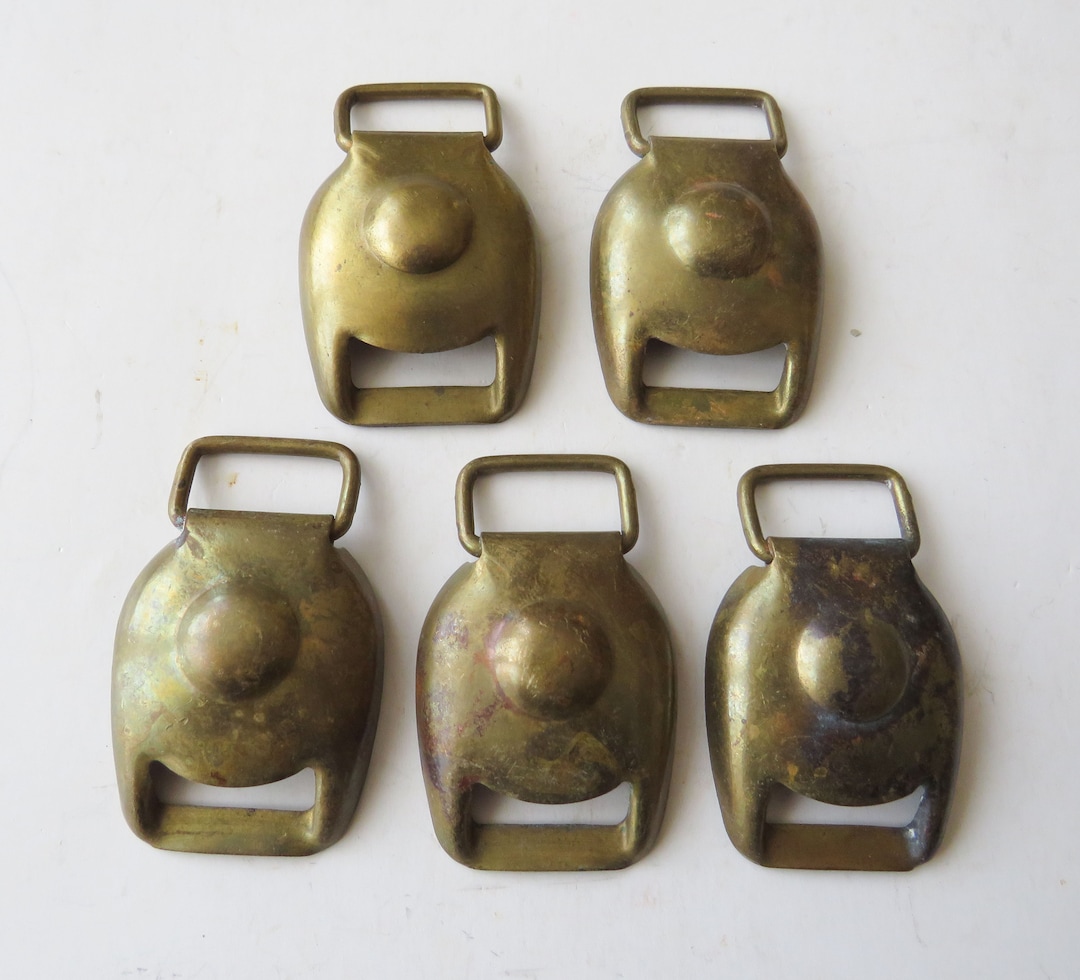 5 Antique Harness Buckle Brass Horse Bridle Vintage - Etsy