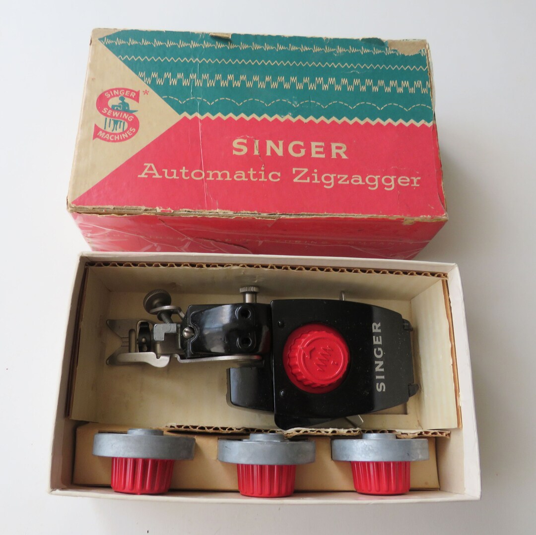 Vintage Singer Zigzag Attachment Sewing Automatic Zigzagger Boxed Box ...