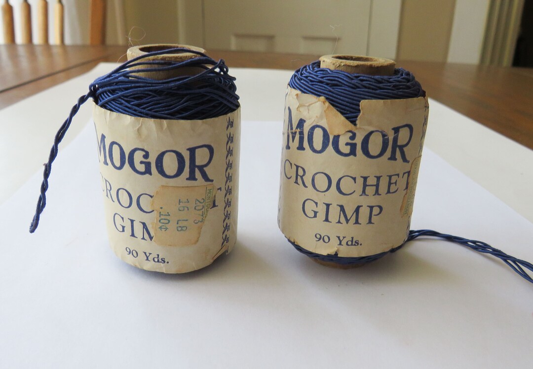 2 Antique Mogor Crochet Blue Gimp Vintage Sewing Trim - Etsy